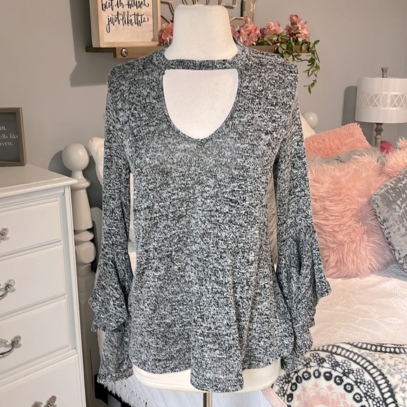 penelope project | Sweaters | Penelope Project Sweater Heather Black ...